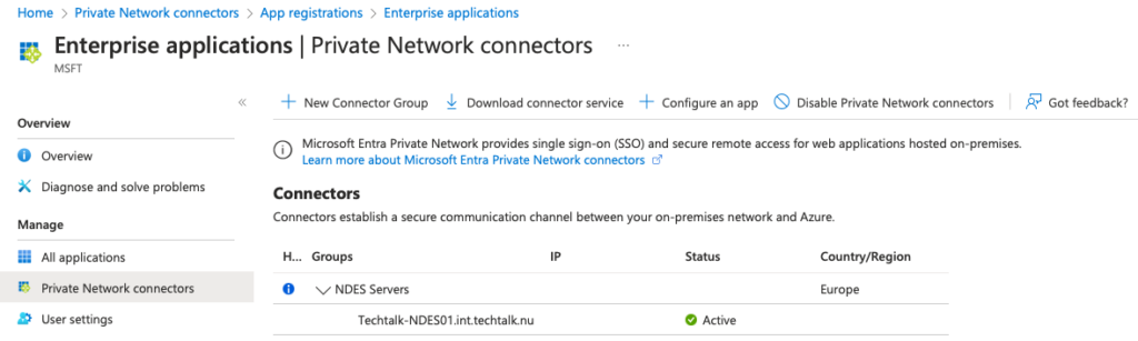 Configuring NDES-Infrastructure to Support SCEP with Intune