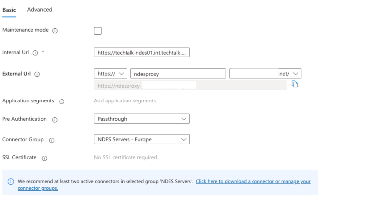 Configuring NDES-Infrastructure to Support SCEP with Intune