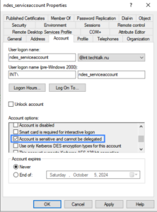 Configuring NDES-Infrastructure to Support SCEP with Intune