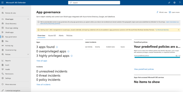 MDCA: Getting Started with App Governance – Techtalk.nu