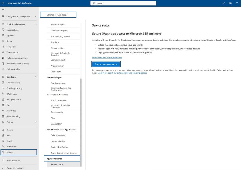 MDCA: Getting Started with App Governance – Techtalk.nu