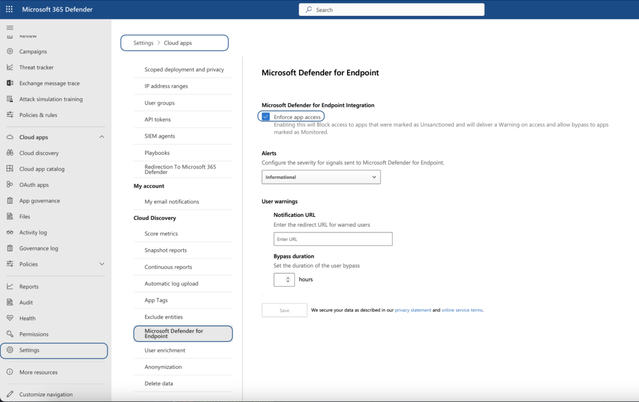 MDCA: Setup Cloud Discovery for MDE Devices – Techtalk.nu